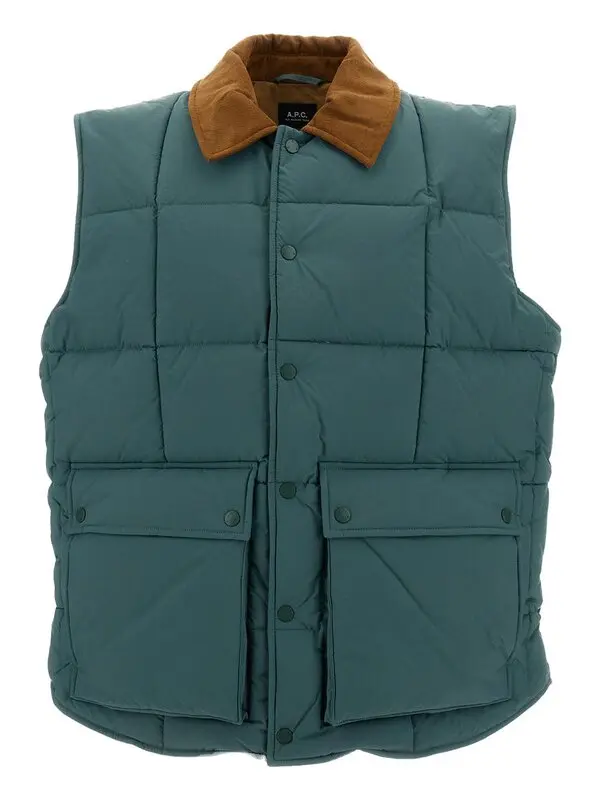 A.p.c. Jimmy Padded Quilted Vest - Multicolor