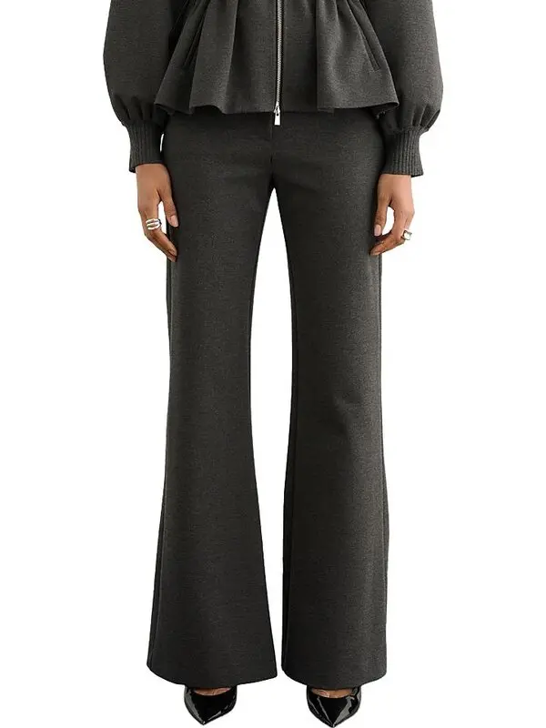 TOCCIN Gaia Mid Rise Flare Leg Pants - Shadow