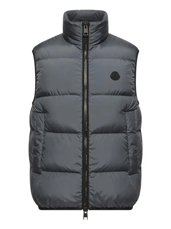 Moncler Gabas Quilted Down Vest - Grey