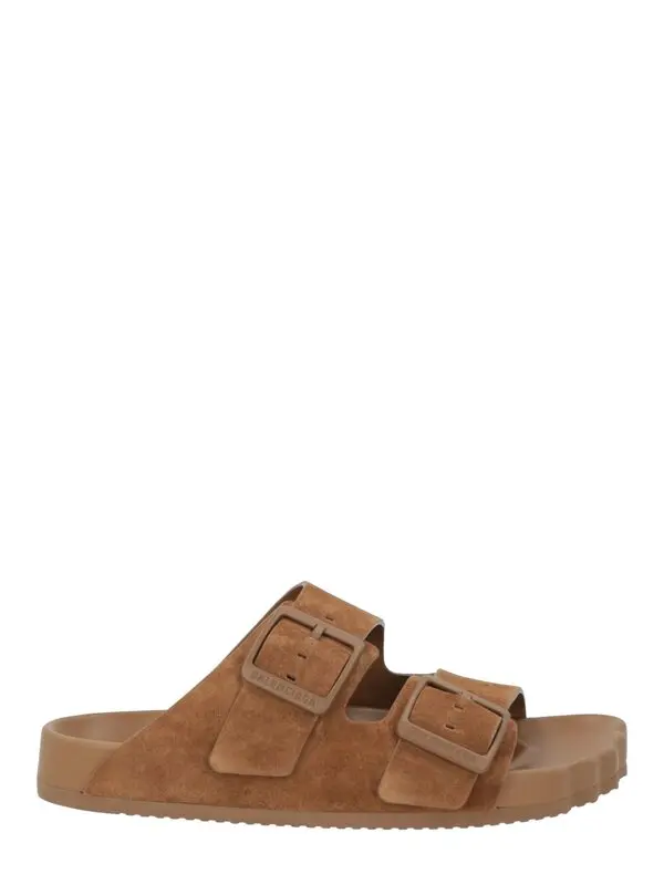 Balenciaga Minimalist Leather Sandals - Camel