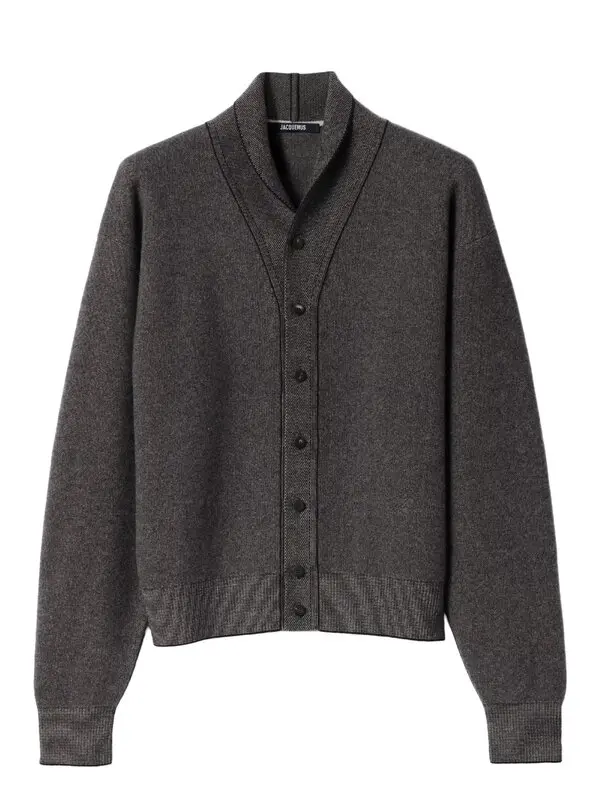 Jacquemus Le Cardigan Pelota Shawl Cardigan - Grey