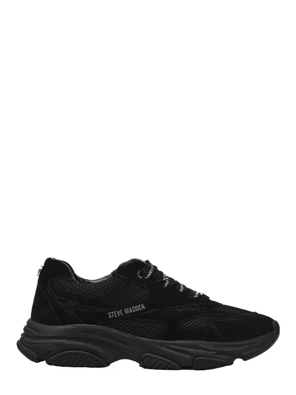 Steve Madden Meshpaneled Laceup Sneakers - Black