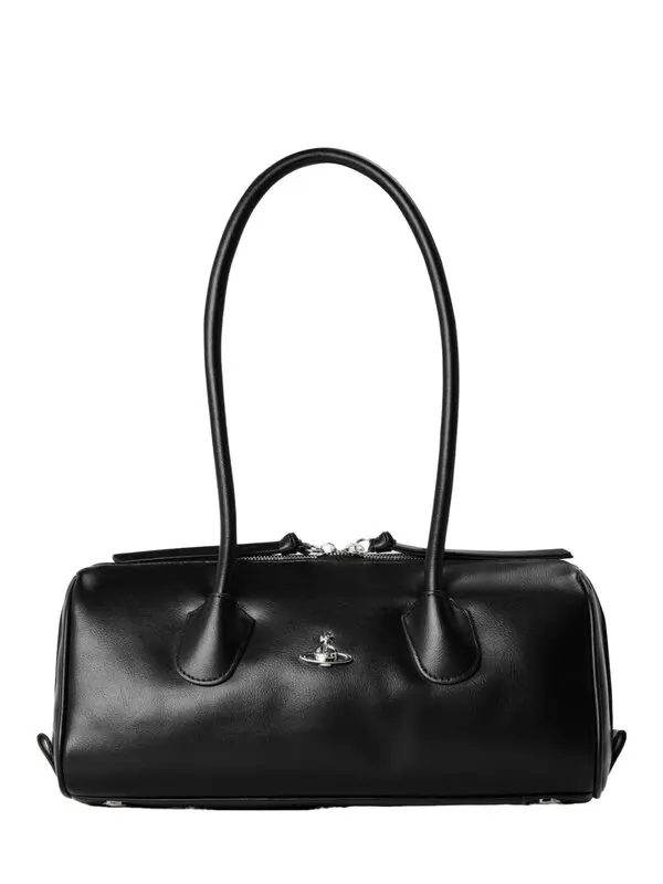 VIVIENNE WESTWOOD Glossy Cylindrical Handbag - Black