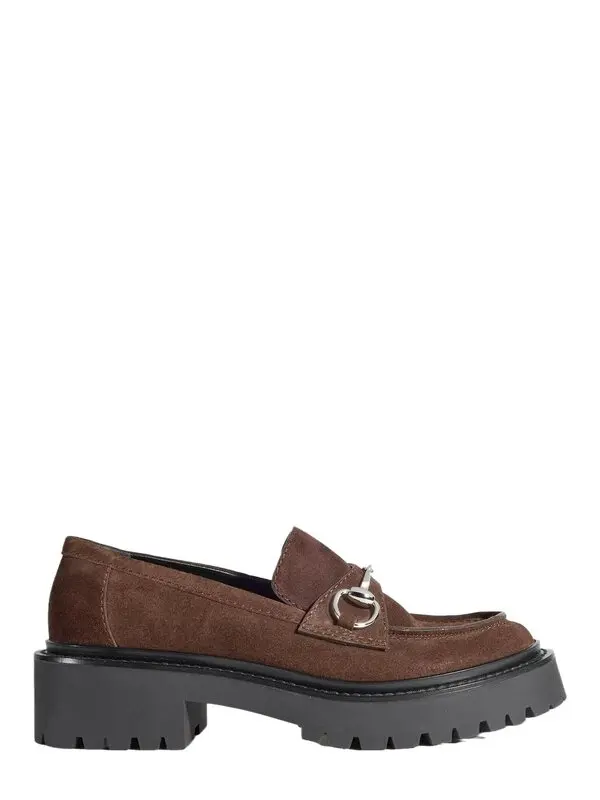Gucci Loafer With Horsebit And Lug Sole - Dark Brown