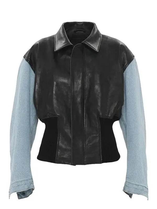 HAIKURE Vivienne Panelled Leather Jacket - Black