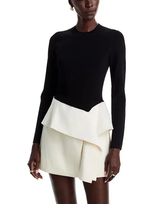 Simkhai Noel Long Sleeve Mini Dress - Black Multi
