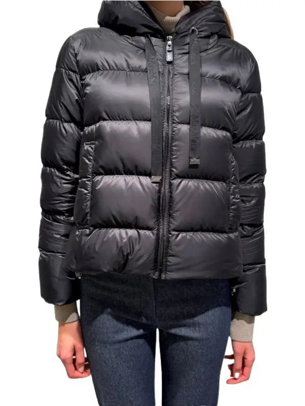 Max Mara Long-sleeved Padded Jacket - Black