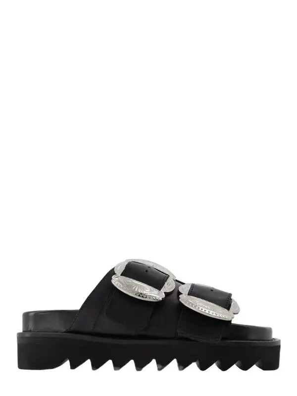 Toga Buckle Sandals - Black