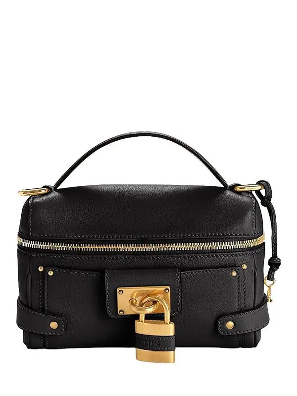 Chloé Paddington Mini Leather Vanity Crossbody - Black