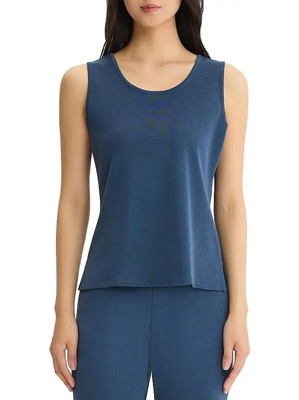 Misook Double Scoop Neck Knit Tank - Stardust