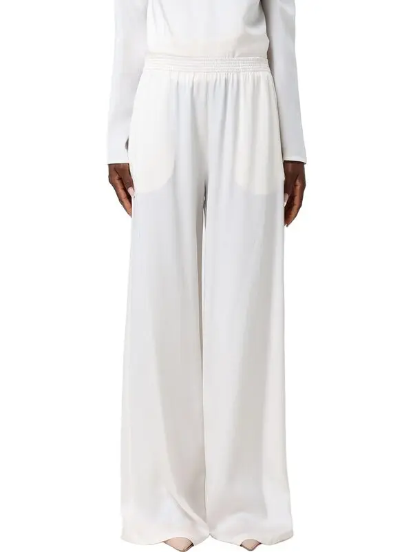 Fabiana Filippi High-waisted Wide-leg Palazzo Trousers With Elastic Waistband - Yellow