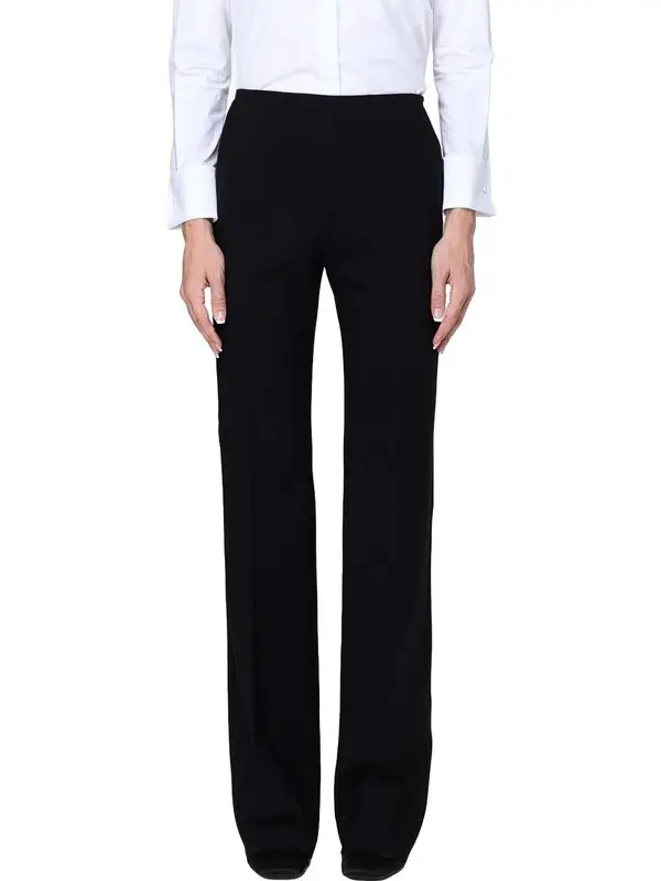 Max Mara High-waisted Skinny Trousers In Pure Virgin Wool - Black