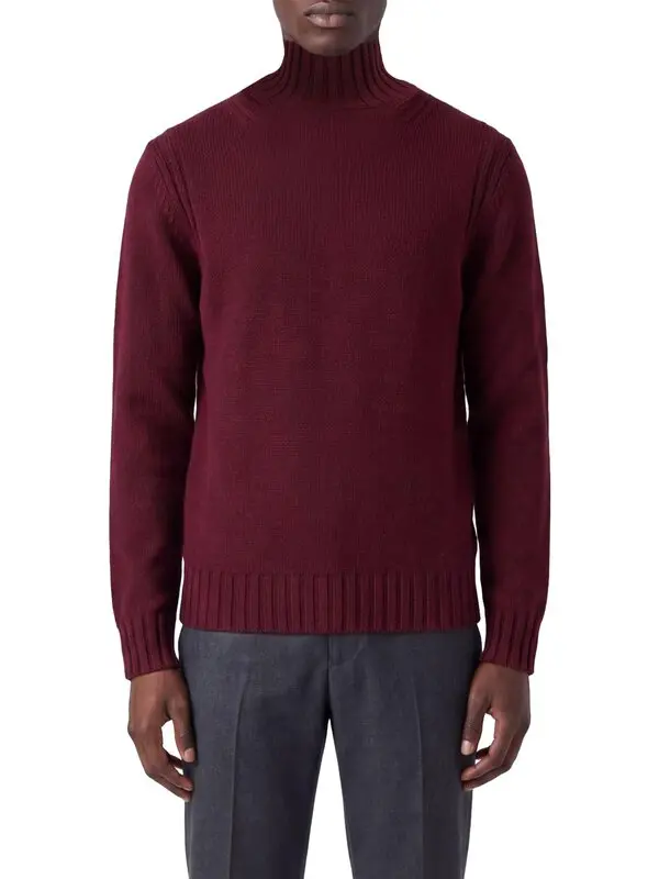 BALLANTYNE Long-sleeved Ultrafine Merino Wool Turtleneck Jumper - Orange