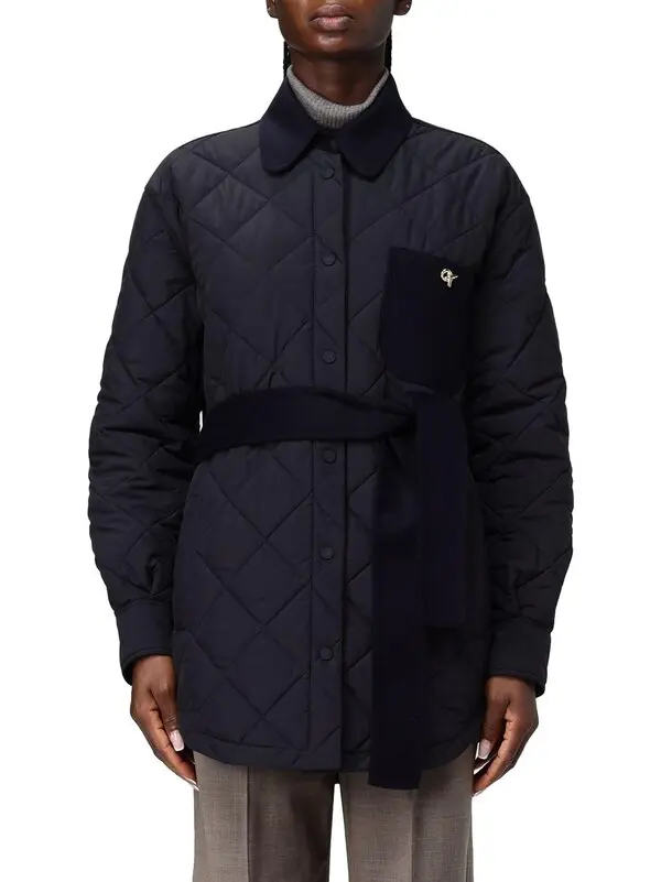 Fabiana Filippi Belted Quilted Shirt Jacket - Black
