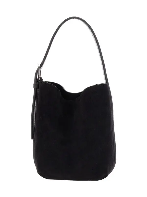 TOTEME Mini Suede Calfskin Handbag With Adjustable Handle - Brown