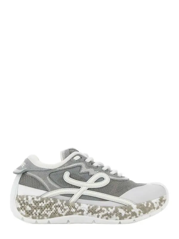 Loewe Pogo Suede And Technical Fabric Low-top Sneakers - Grey