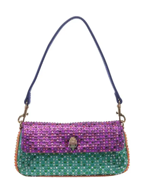 Kurt Geiger Pickle Crystal And Rhinestone Embellished Polyester Shoulder Bag - Multicolor