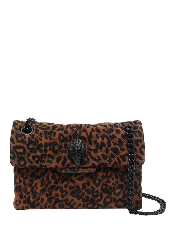 Kurt Geiger Kensington Animalier Quilted Suede Mini Bag - Brown