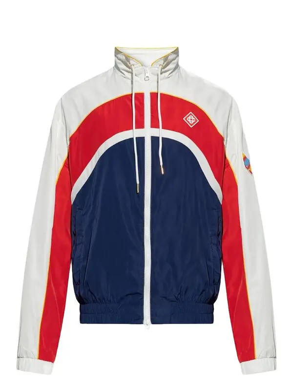 Casablanca Arch Panelled Zipped Track Jacket - Blue