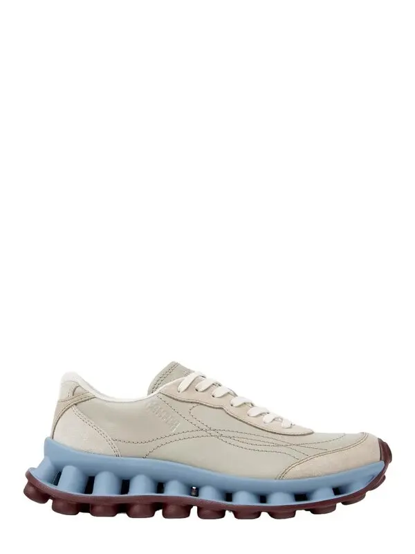 Camper Pelotissima Two-tone Trainers In Leather And Suede With Extralight® Sole - Beige