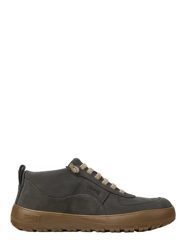 Camper Peu Serra Outdoor Ankle Boots In Nubuck With Vibram Sole - Grey