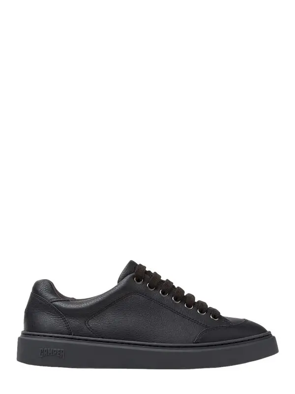 Camper Runner Twentyfive Low-top Sneakers In Leather With Tone-on-tone Logo - Black