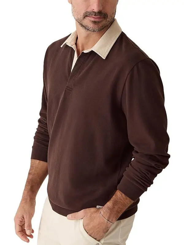 Marine Layer Luxe Jersey Rugby Polo - Java