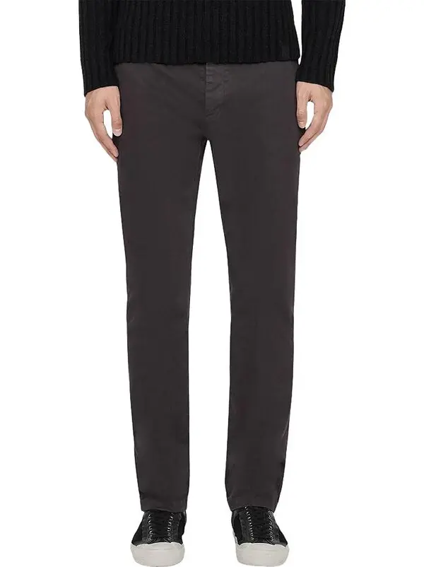 ALLSAINTS Tower Stretch Cotton Straight Leg Chinos - Anthracite