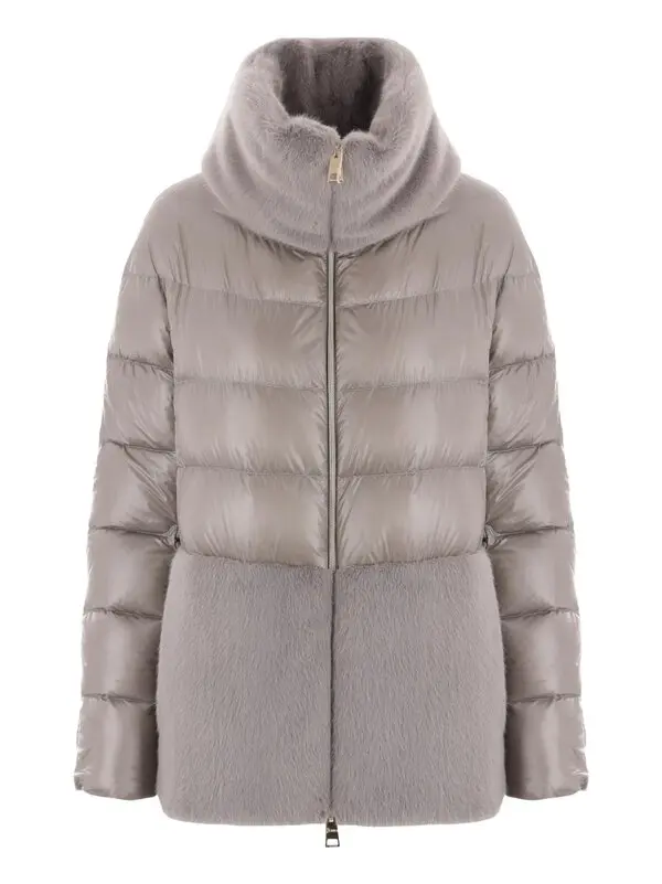 Herno High-neck Padded Down Jacket - Gray