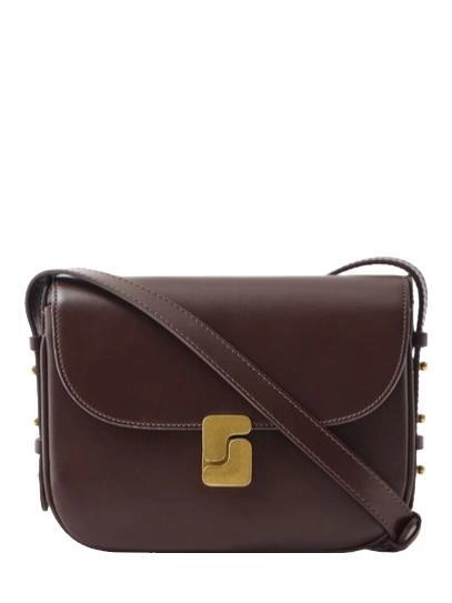 Soeur Brown Leather Mini Bellissima Crossbody Bag - Marrone