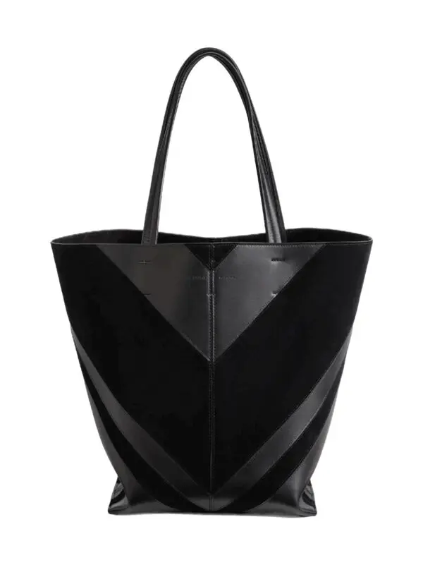 Phoebe Philo Logo Embossed Top Handle Bag - Black