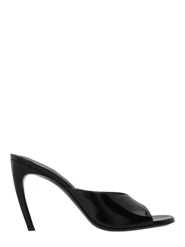 Attico Open Toe Heeled Mules - Black