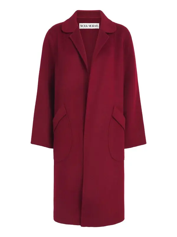 WOLK MORAIS Cashmere Knee-length Bedford Coat - Red