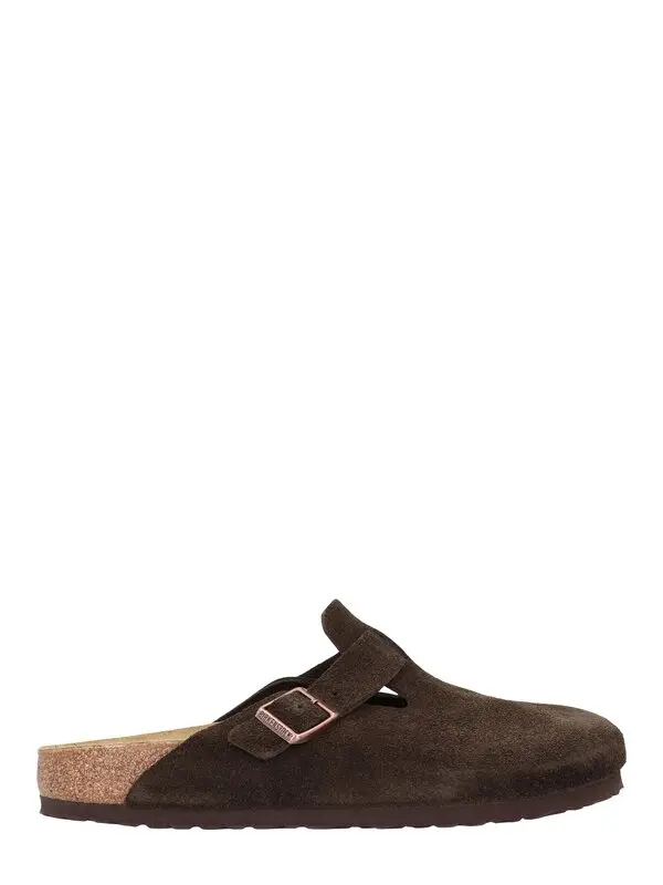 BIRKENSTOCK Classic Suede Boston Sabot For - Brown