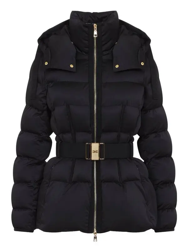 Elisabetta Franchi Polyester Down Puffer Jacket - Black