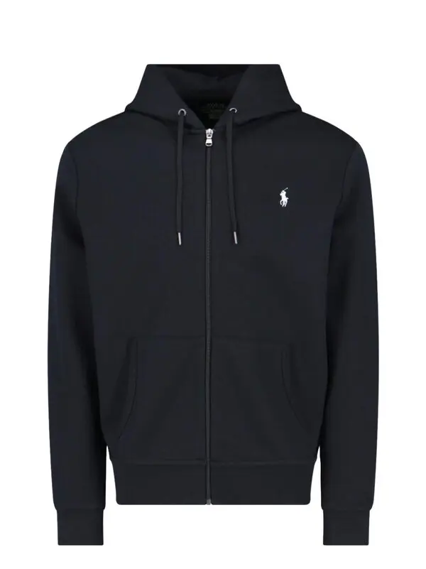 Polo Ralph Lauren Zip-up Hoodie Sweatshirt - Black