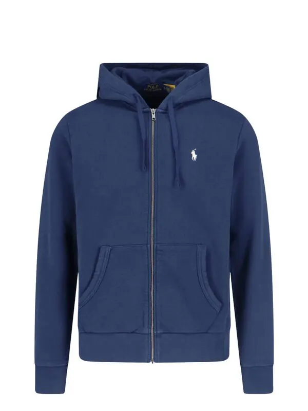 Polo Ralph Lauren Zip-up Hoodie Sweatshirt - Blue
