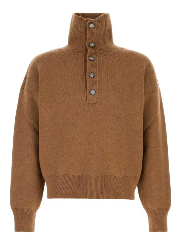 AMI Paris High-collar Sweater - Camel