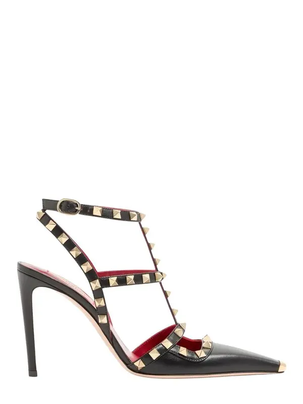 Valentino Garavani Studded Leather High Heel Pumps - Black