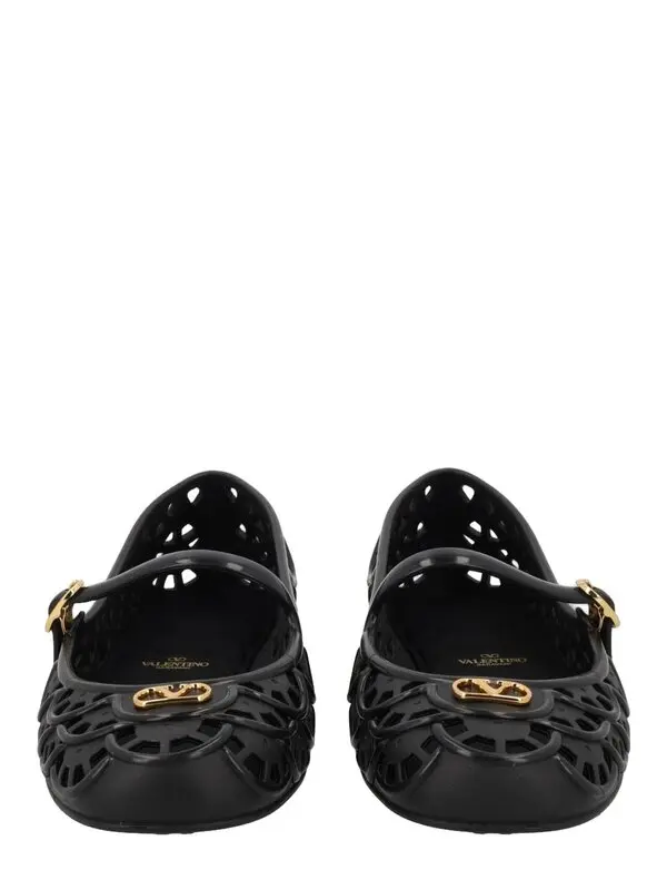 Valentino Garavani Leather Flats - Black