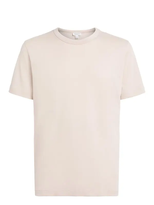 Sunspel Supima Cotton Heavyweight T-shirt - Brown