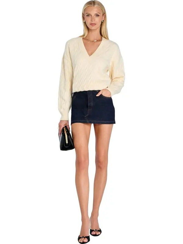 SEROYA Tillie Denim Dress - Eggshell/atlantic
