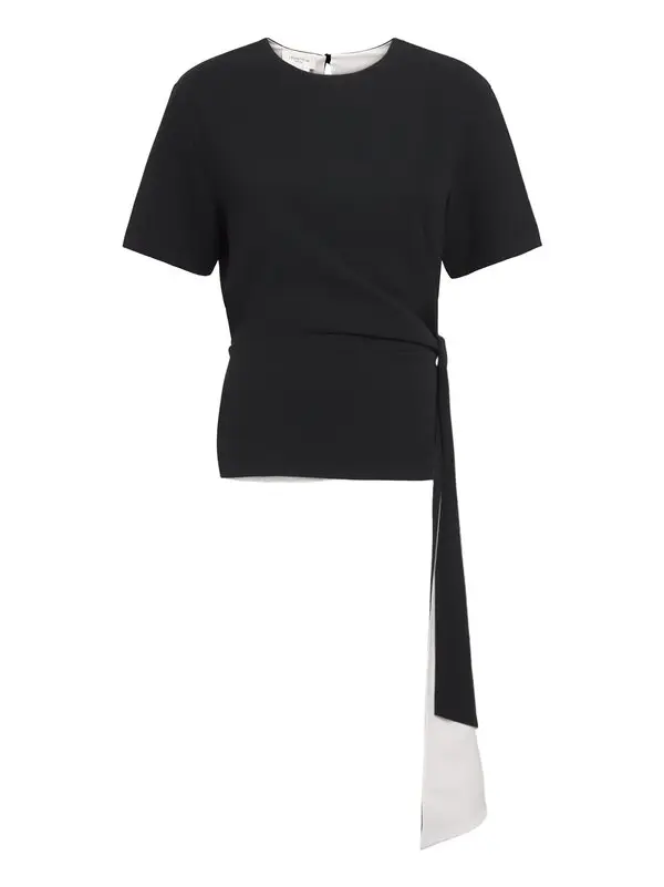 Lafayette 148 New York Reversible Side-tie Blouse - Black