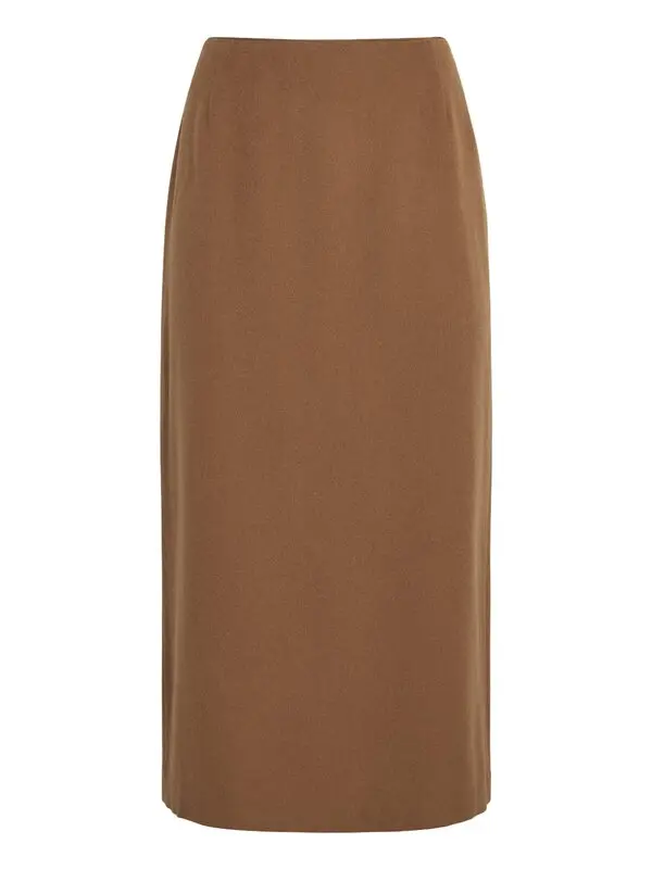 Lafayette 148 New York Camel Hair Maxi Skirt - Brown