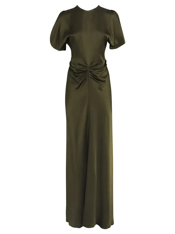 Victoria Beckham Satin Isabella Gown - Green