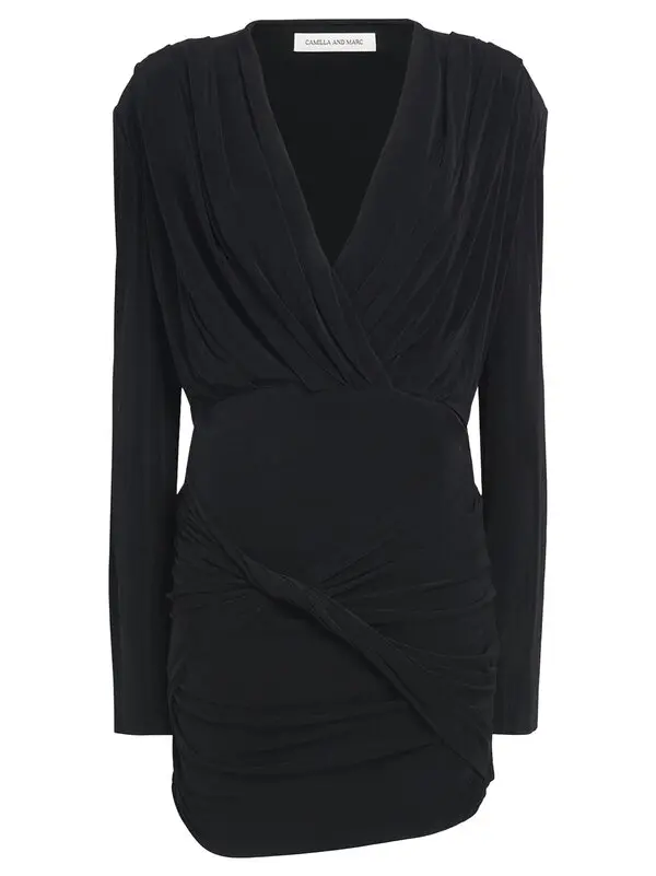 Camilla And Marc Draped Katerina Mini Dress - Black