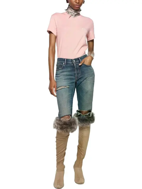 Acne Studios Fitted T-shirt With Logo - Pink
