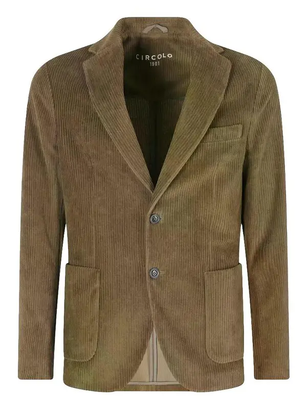 CIRCOLO 1901 Corduroy Single-breasted Blazer - Green