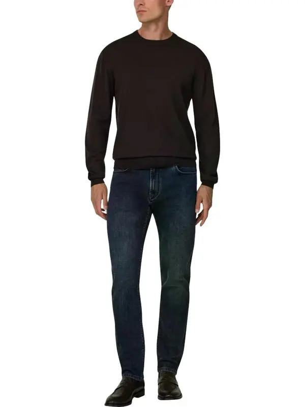 Boggi Milano Jeans In Stretch Black Denim - Blue