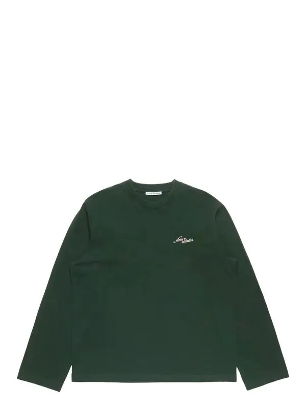 Acne Studios Jersey T-shirt With Logo - Green